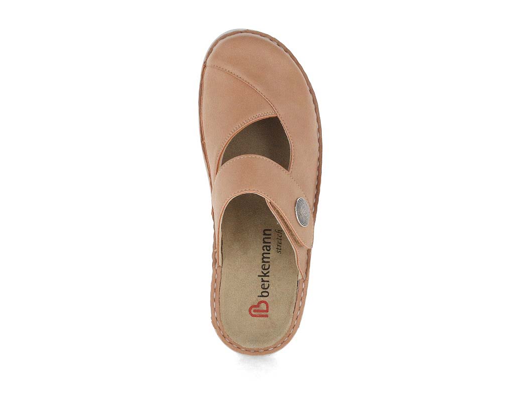 Berkemann Adjustable leather Clogs | Heliane, beige