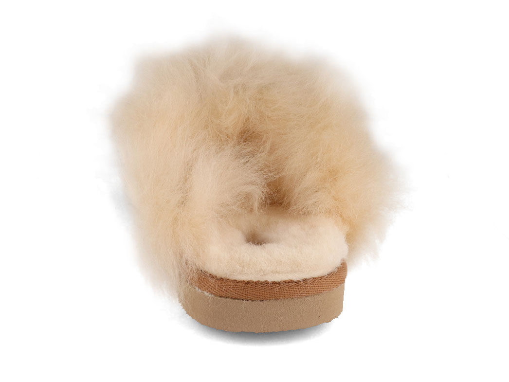SHEPHERD | Sheepskin Slipper Evelina, Chestnut