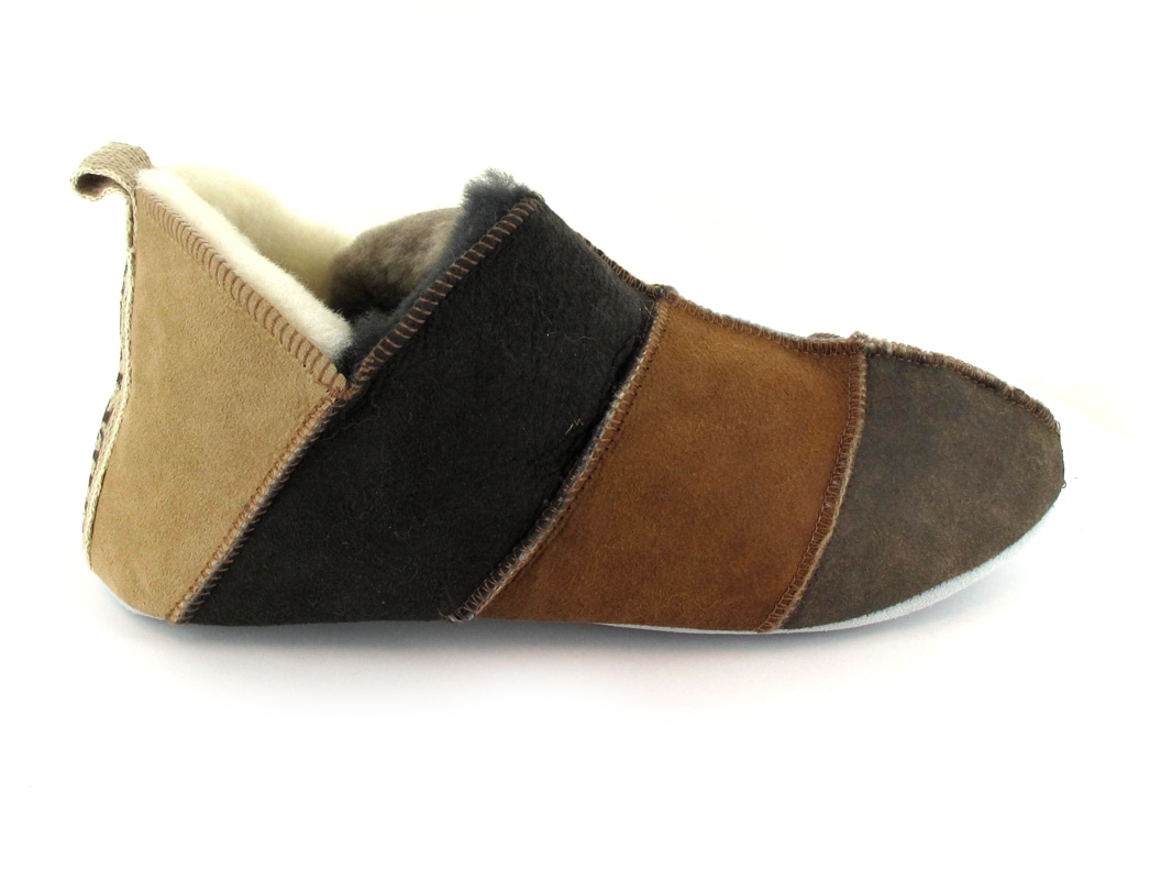 SHEPHERD | Warm Sheepskin Ankle Slipper Nora, Mixed | Express Shipping
