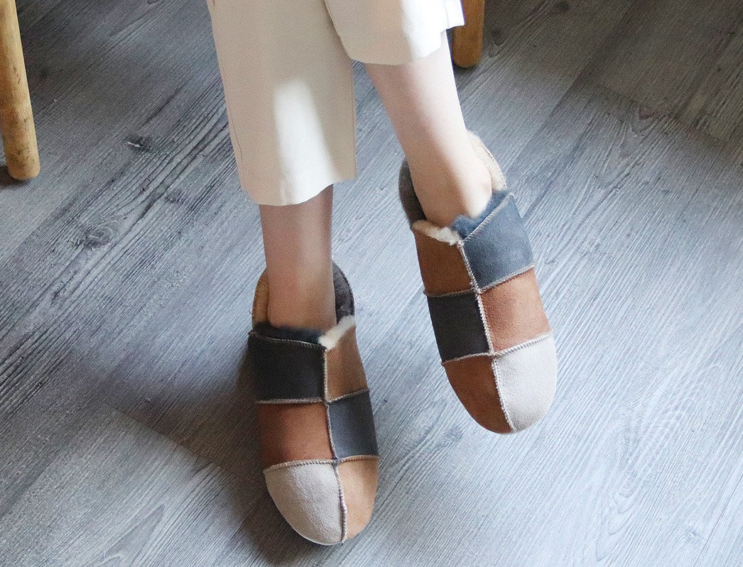 SHEPHERD | Warm Sheepskin Ankle Slipper Nora, Mixed