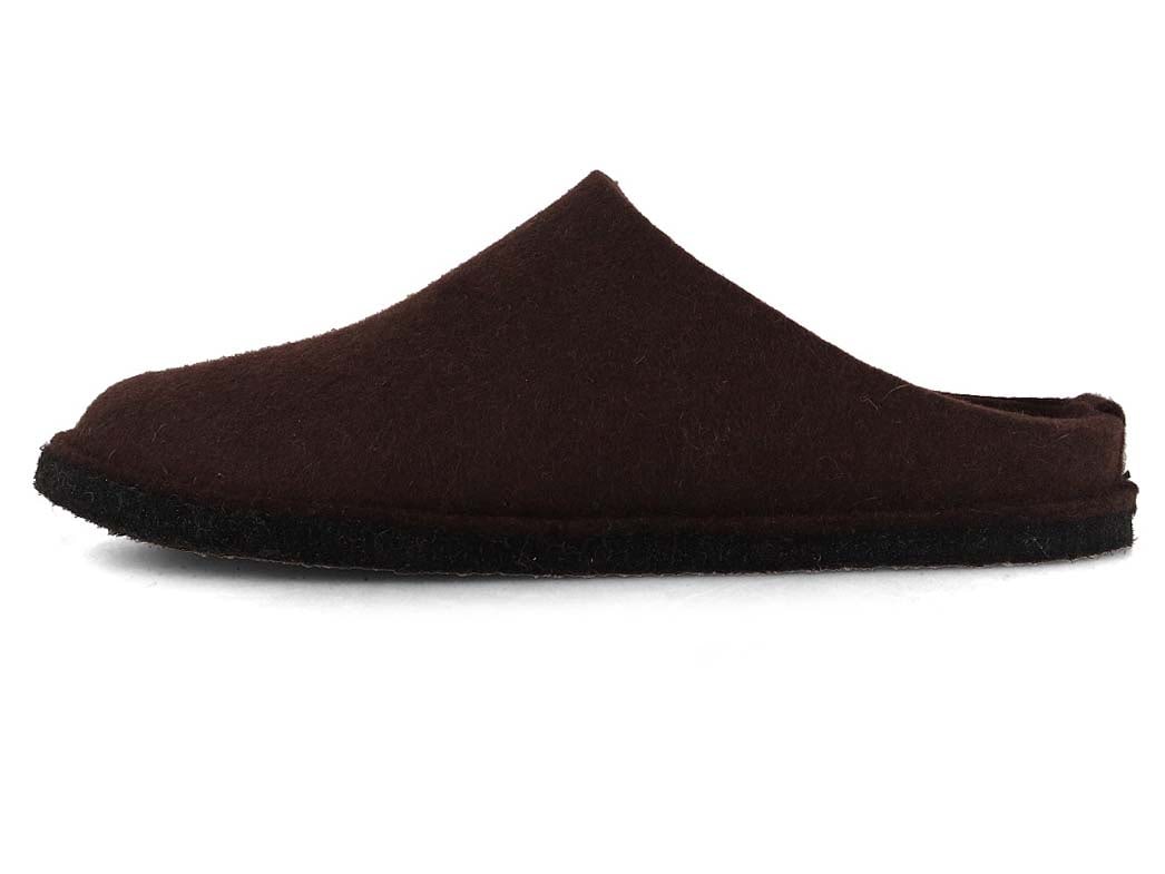 HAFLINGER Men Women Felt Slippers|Flair Soft, Espresso|