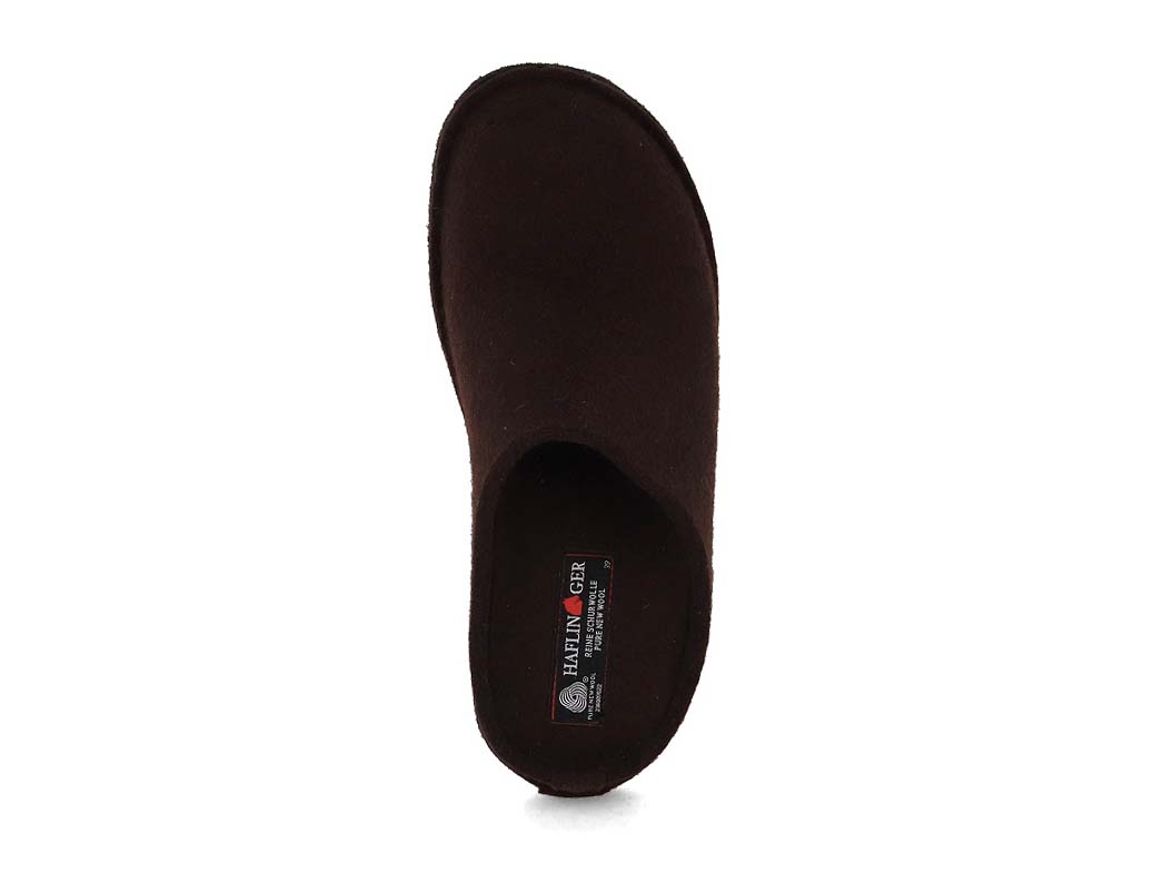 HAFLINGER Men Women Felt Slippers|Flair Soft, Espresso|