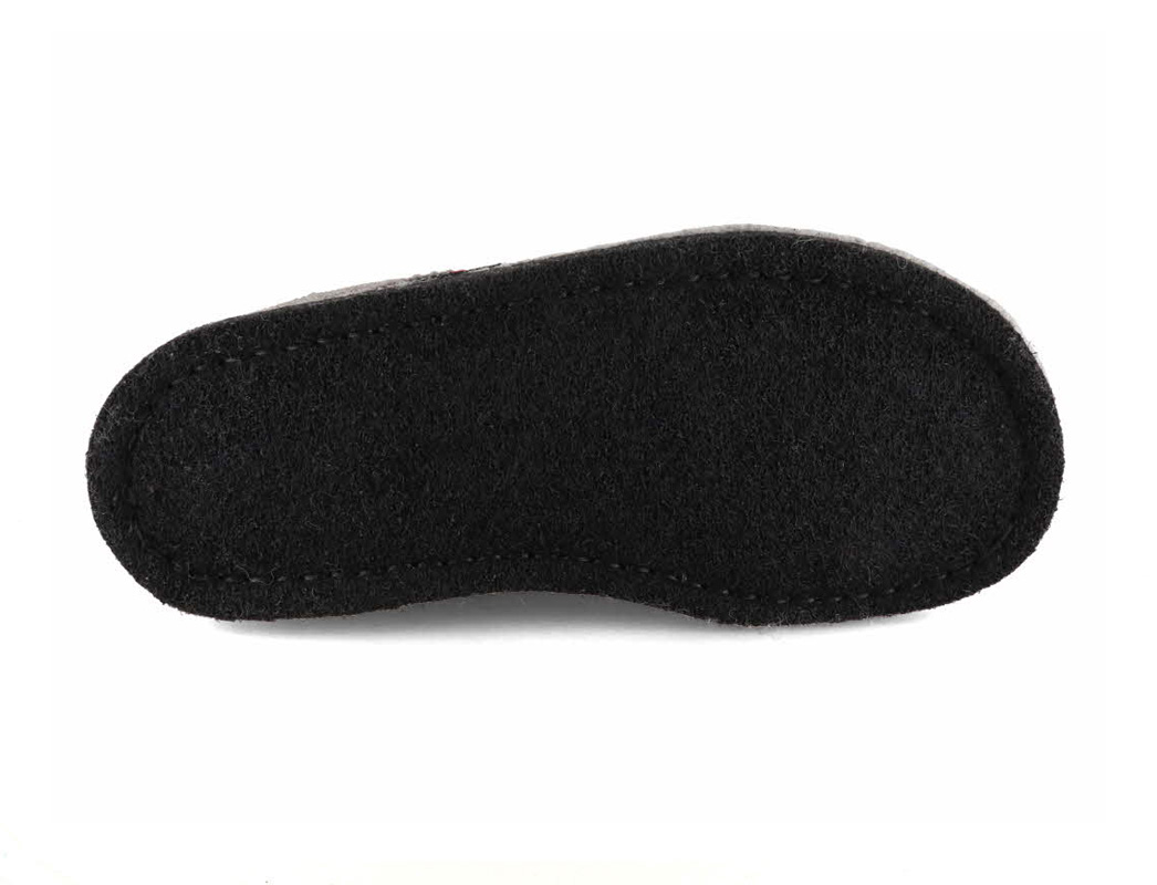 HAFLINGER Felt Slippers | Flair Songbird,Stone Gray | F