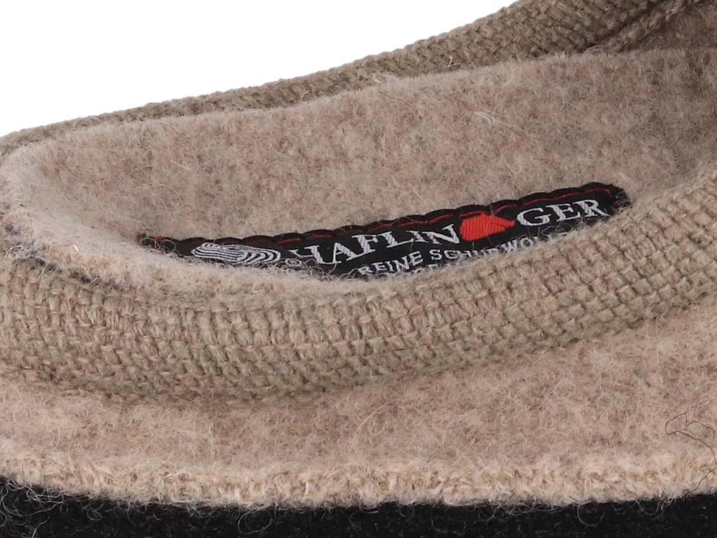 HAFLINGER Boiled Wool Slippers | Flair Viola, Beige