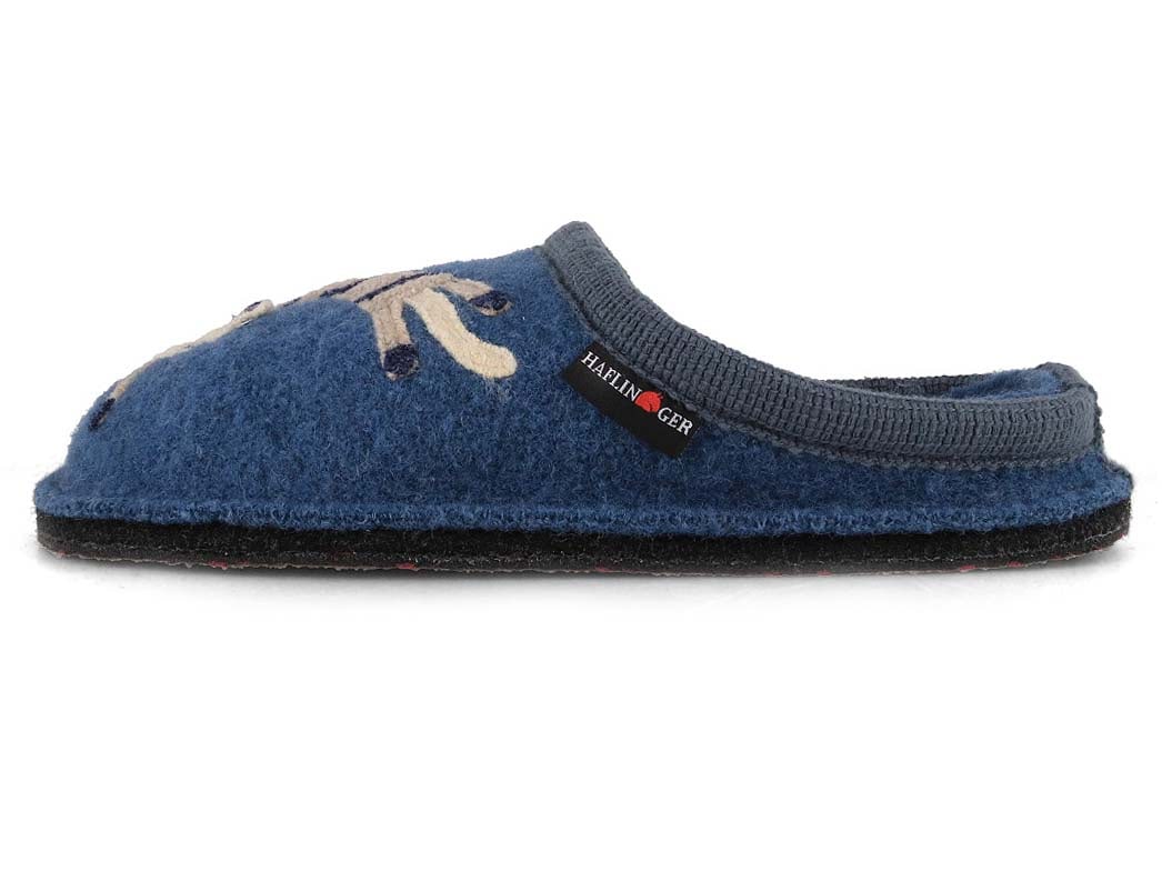 HAFLINGER Boiled Wool Slippers | Flair Choupette, blue|