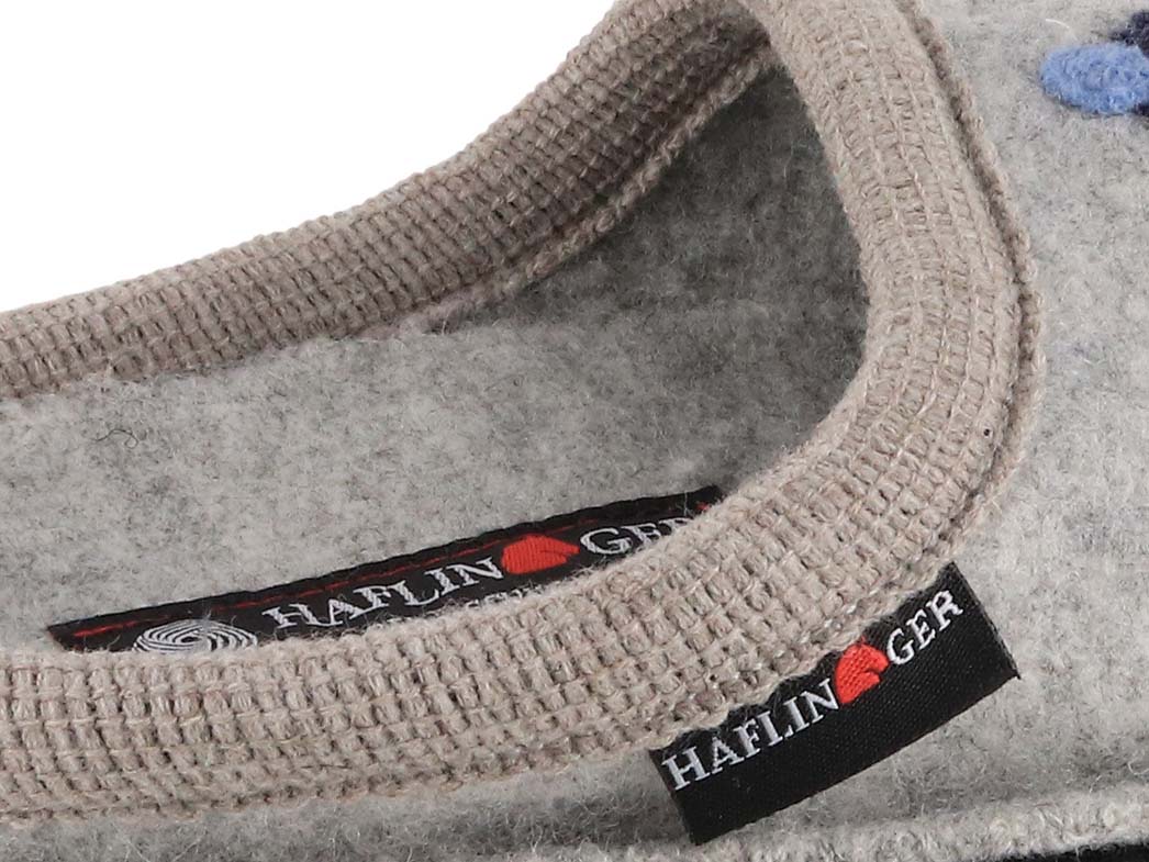 HAFLINGER wool slippers | Flair Olaf, stone cream
