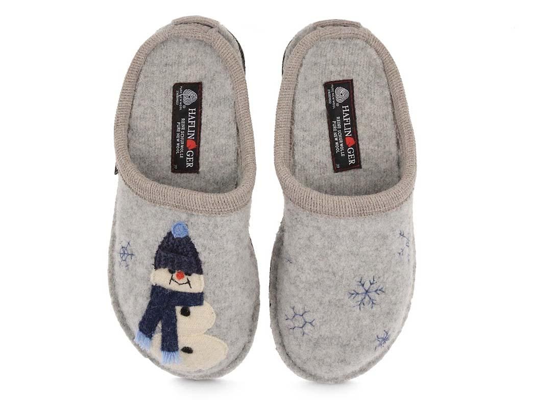 HAFLINGER wool slippers | Flair Olaf, stone cream