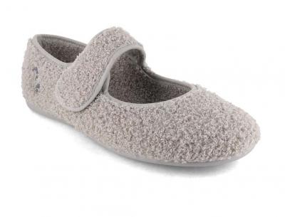 Thies Women Vegan Ballerina Slippers | Teddy, Grey