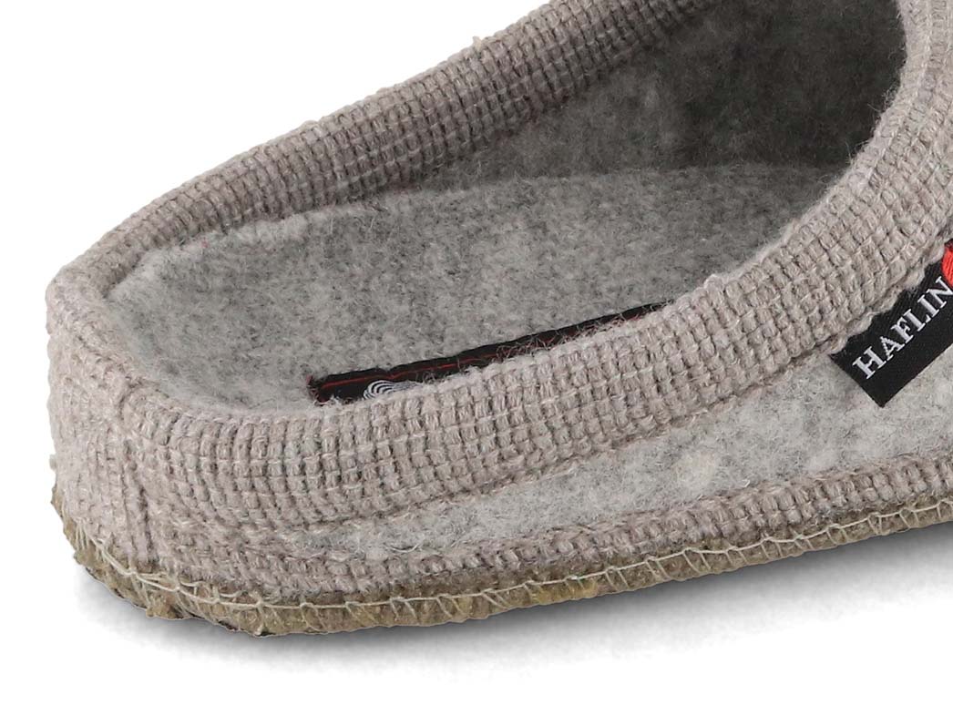 HAFLINGER | Unisex Wool Slipper Alaska, Stone Gray | Ex
