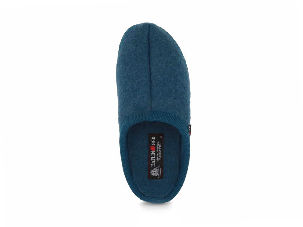 HAFLINGER Unisex Felt Slippers | Alaska, Turquoise | Fr