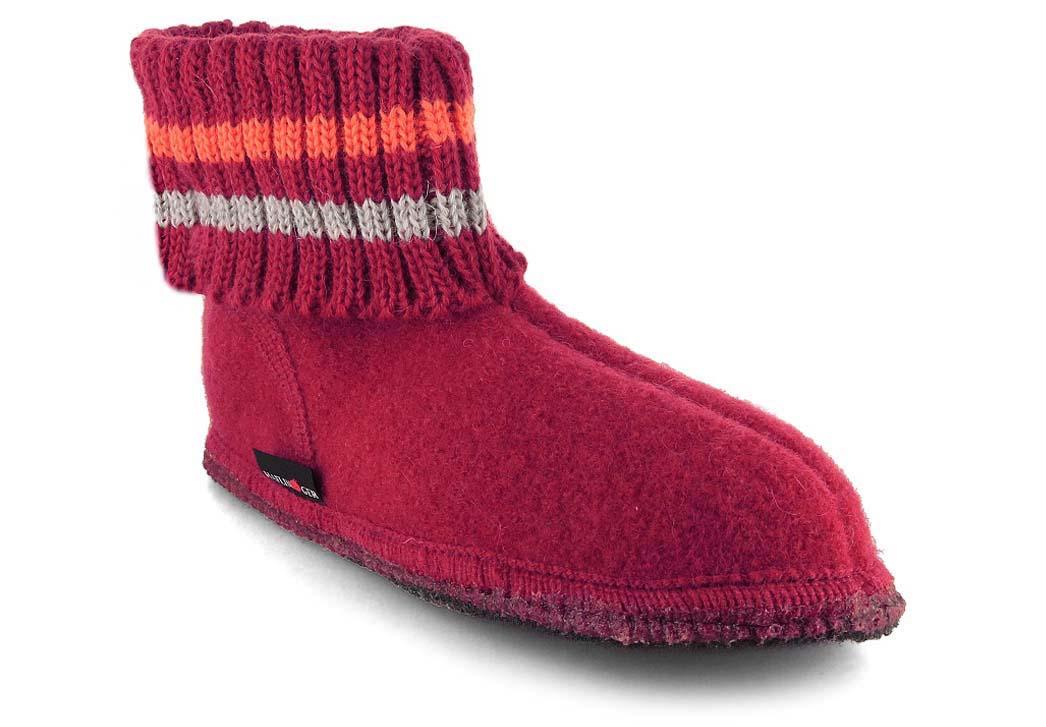 HAFLINGER Women Wool Slipper Boots | Paul, burgundy