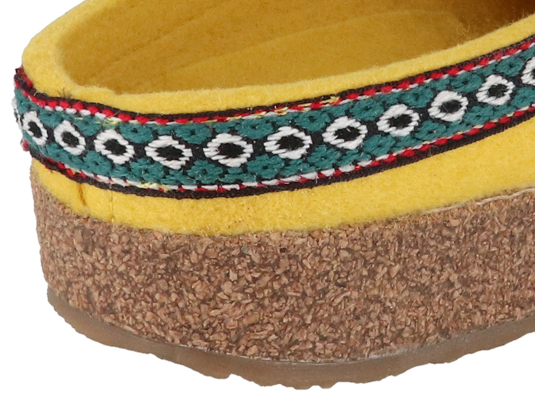 HAFLINGER Women Felt Clogs | Grizzly Franzl, yellow