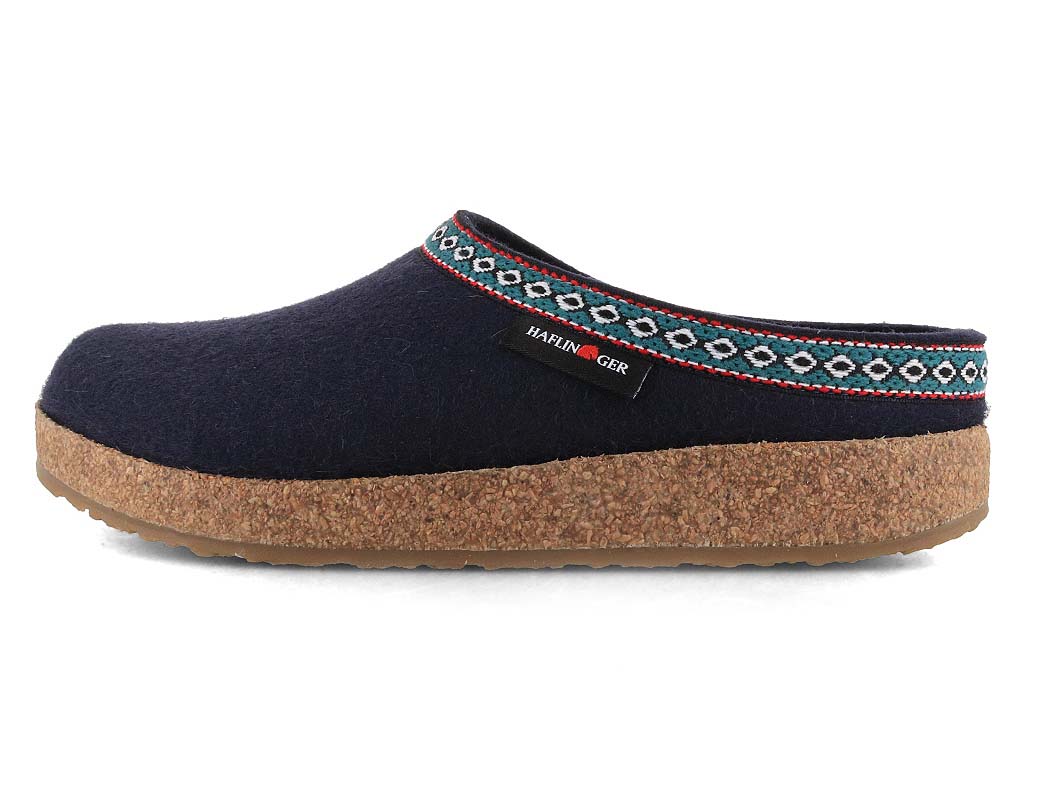 HAFLINGER | Felt Clog Grizzly Franzl, Midnight Blue | E
