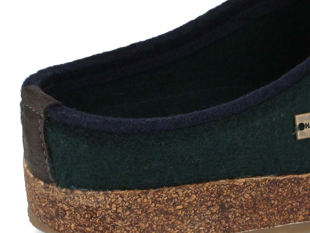 HAFLINGER Women Men Clog | Grizzly Kris, Pine Green