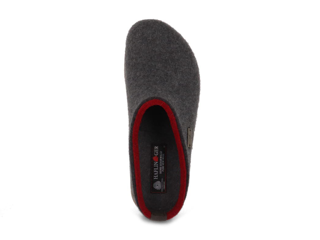 HAFLINGER Women Men Clog | Grizzly Kris, Anthracite