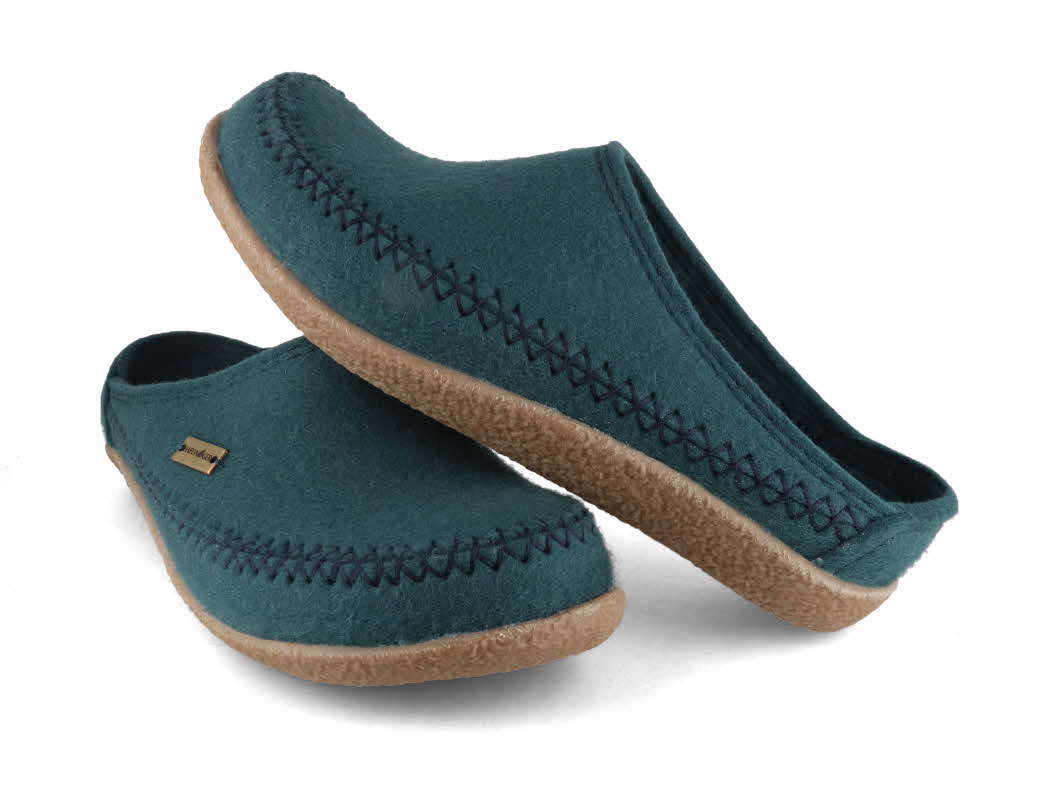 HAFLINGER | Felt Clogs Blizzard Credo, pine green