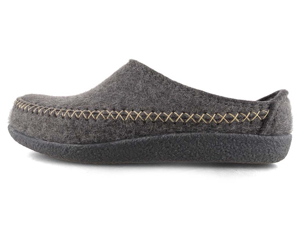 HAFLINGER | Wool Felt Clog Blizzard Credo,Anthracite|