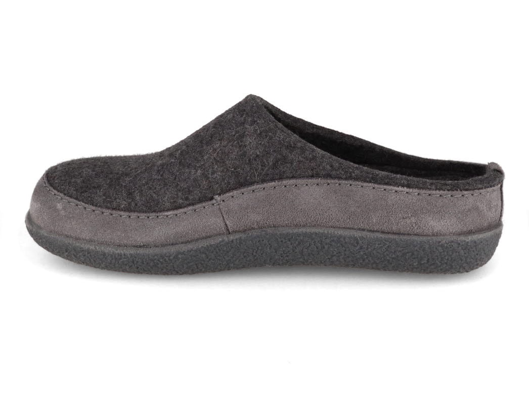 HAFLINGER | Wool Clog Blizzard Skane, Anthracite | Expr