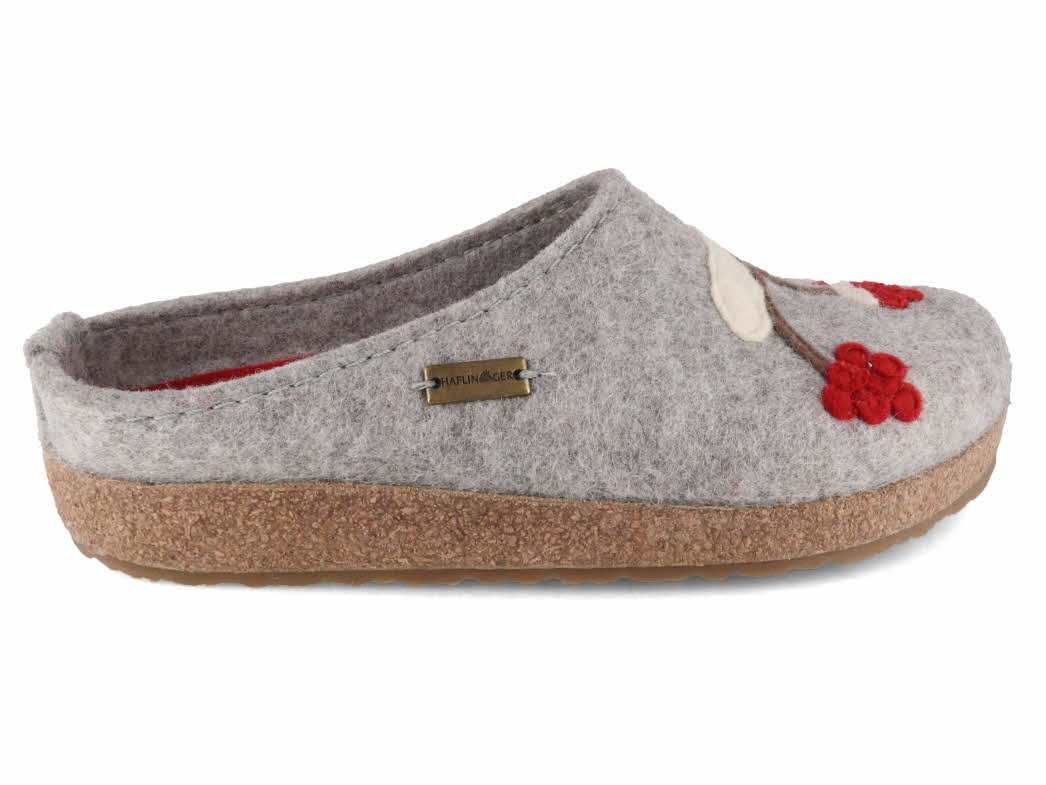 HAFLINGER Clogs | Grizzly Winterbird, Stone Gray | Free US Shipping