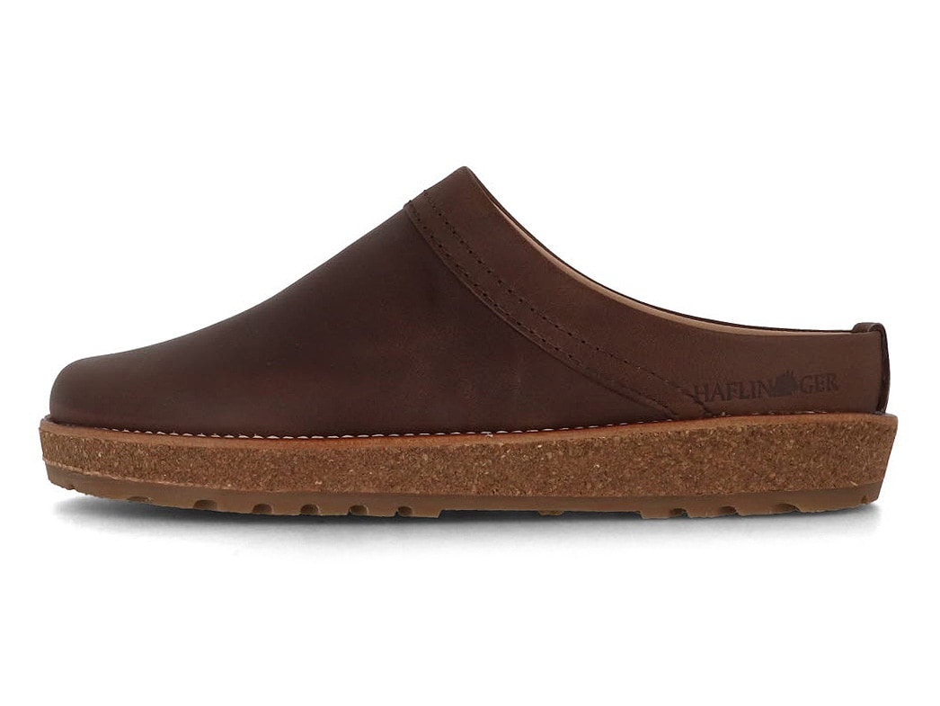 HAFLINGER Men Women Clogs | Travel Classic, Dark Brown