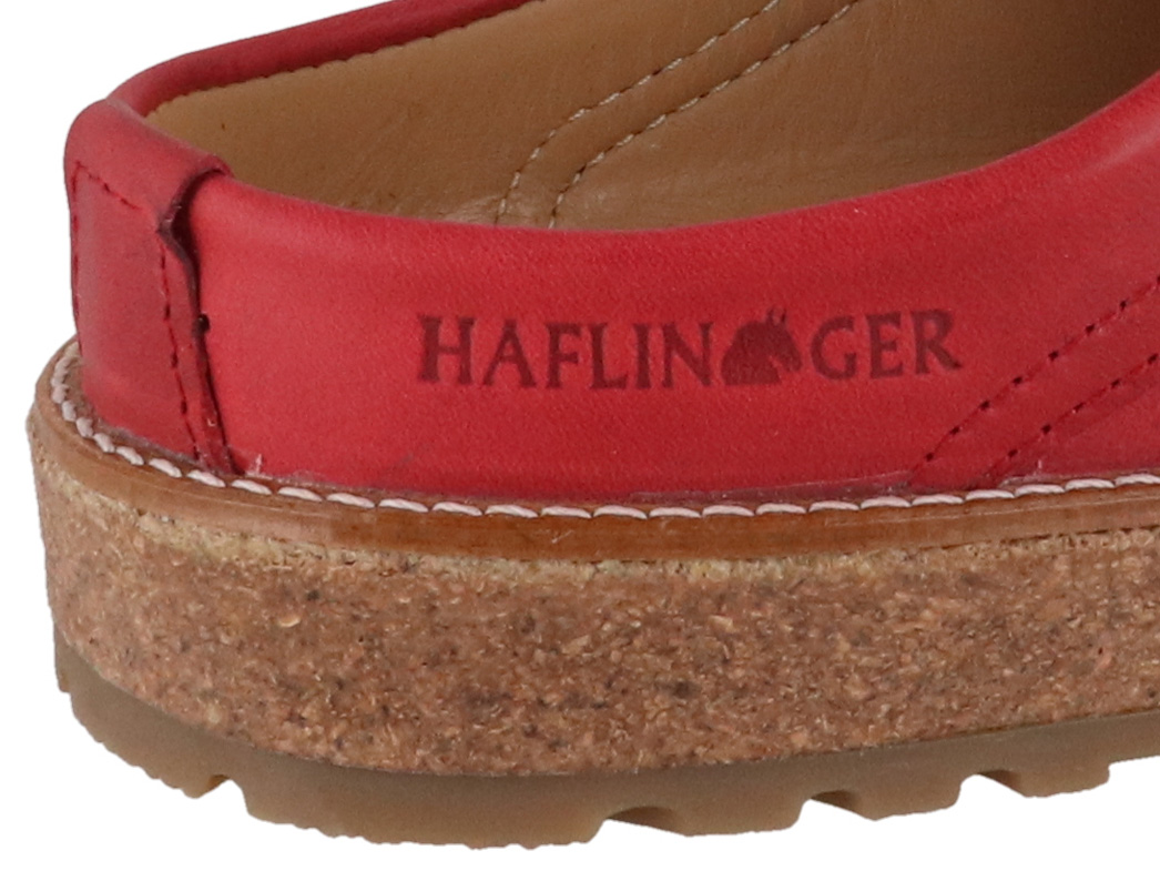 HAFLINGER Women Leather Clogs | Travel Classic, Red