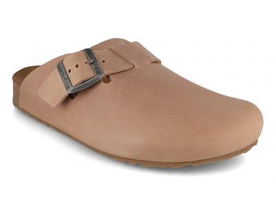 HAFLINGER Leather Clogs | Porto, Taupe