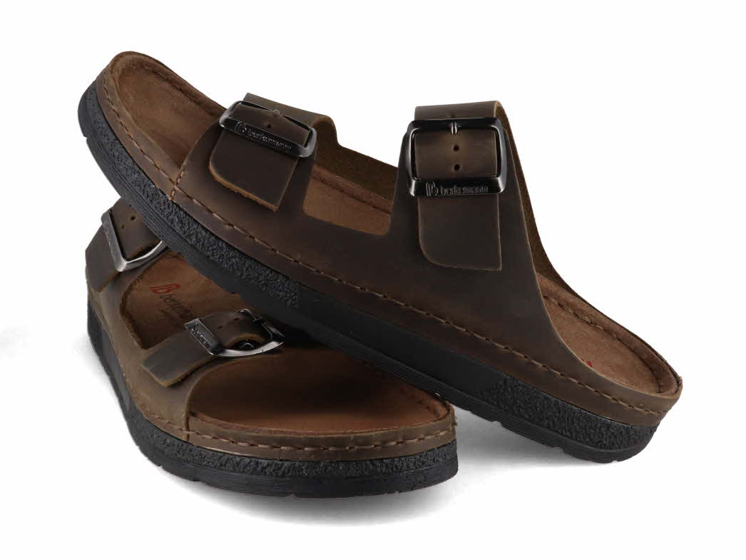 Berkemann BERKINA Men Leather Sandals | Adam, Olive