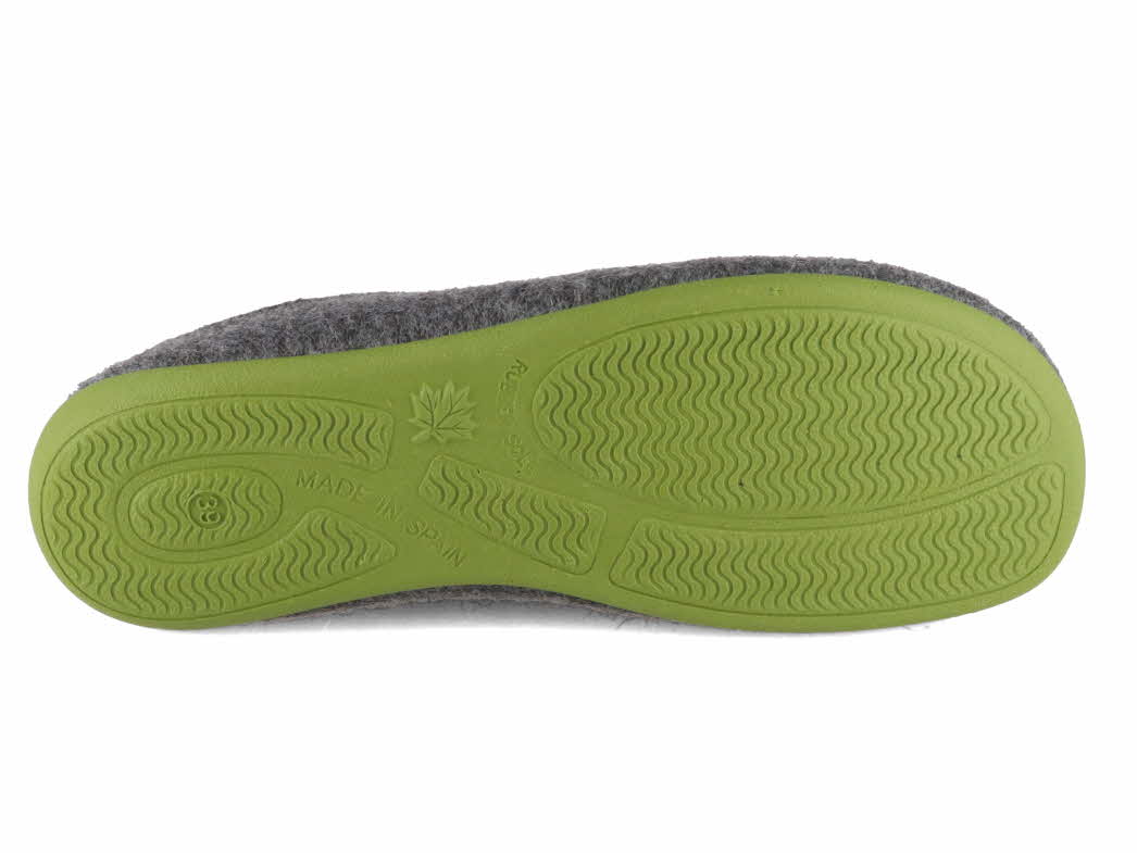 Gottstein Slippers | Wool Slip-On, Anthracite Green