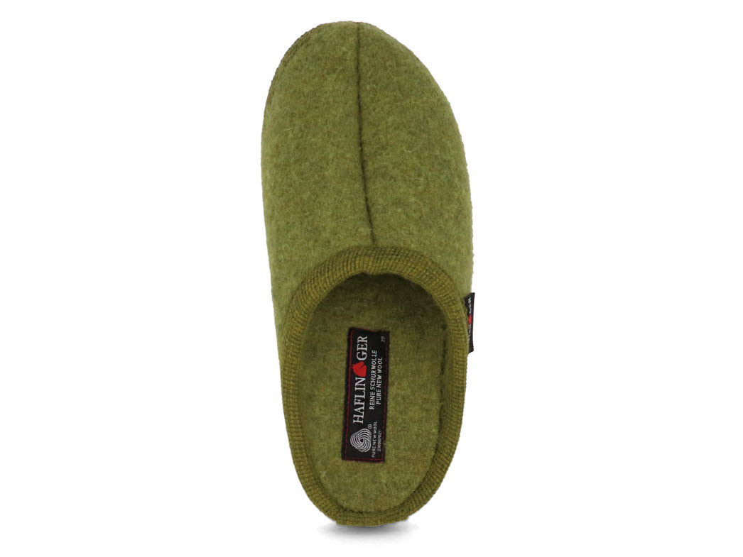 HAFLINGER | Wool Slipper Alaska, Alpine Green | Express