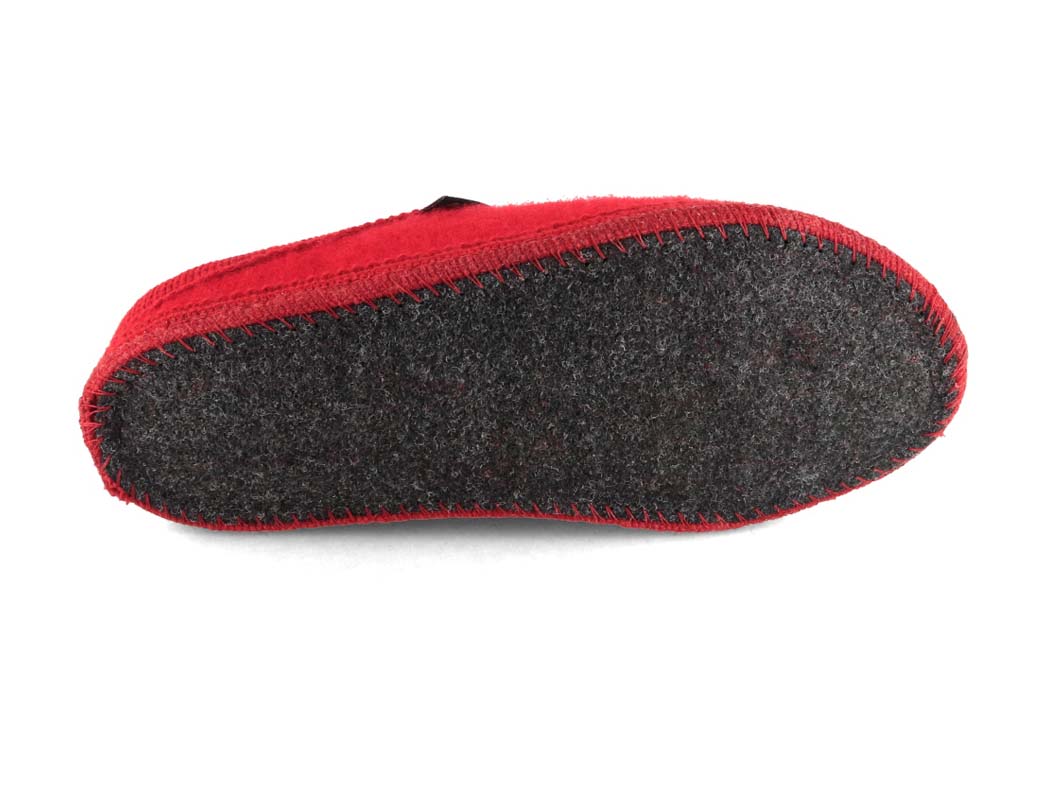 HAFLINGER | Unisex Wool Slipper Alaska, Brick Red