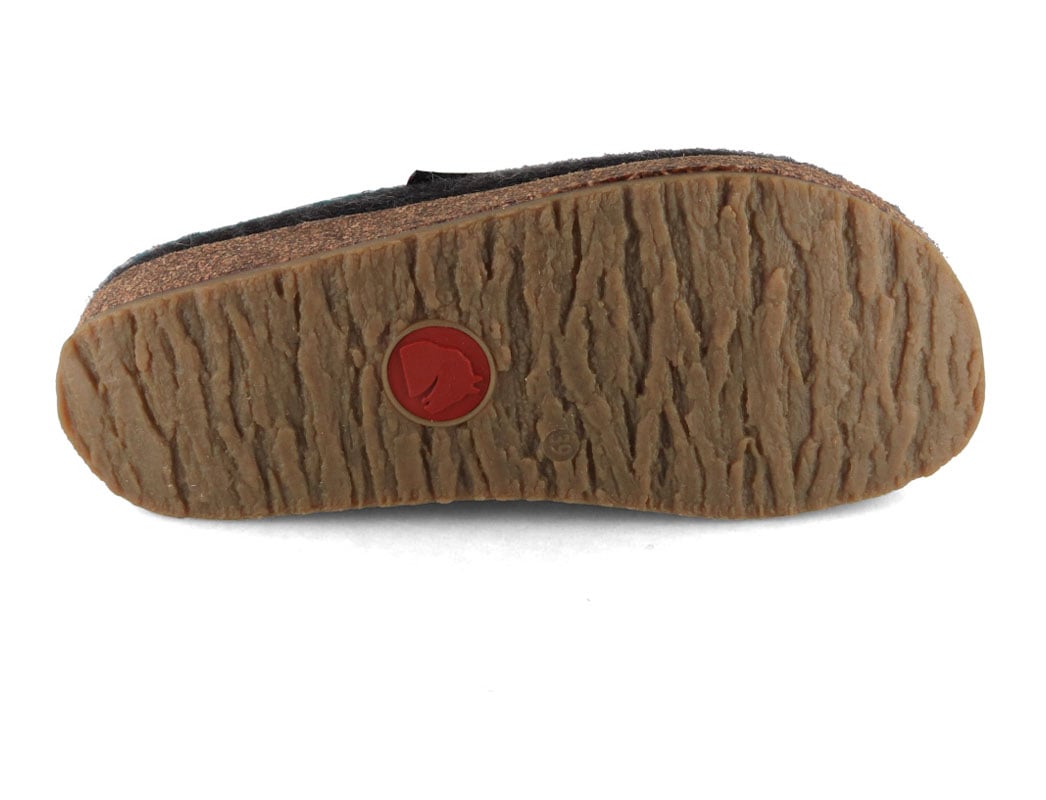 HAFLINGER Unisex Felt Clogs | Grizzly Franzl, graphite