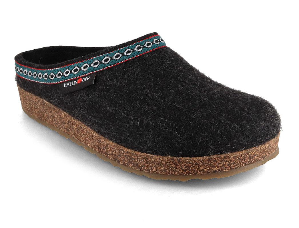 HAFLINGER Unisex Felt Clogs | Grizzly Franzl, graphite
