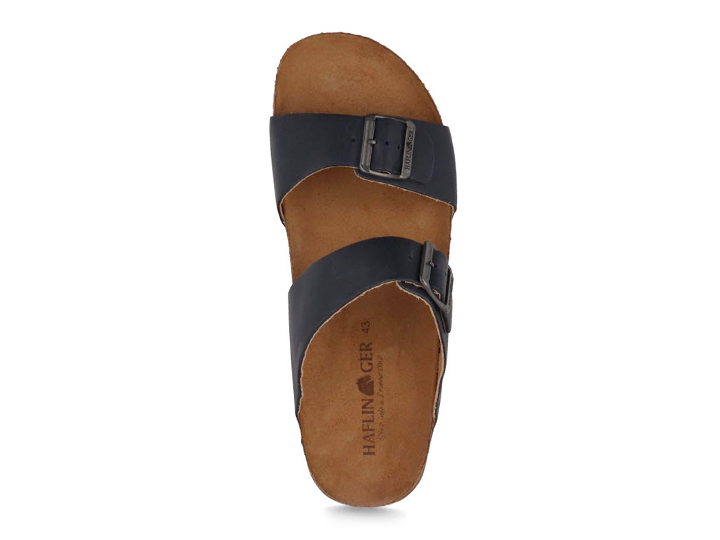 HAFLINGER Men Leather Bio Sandals | Andrea, Marine | Fr