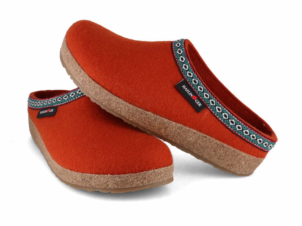 HAFLINGER Wool Felt Clogs | Grizzly Franzl, Fox | Free