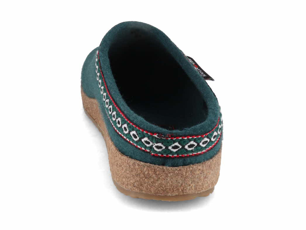 HAFLINGER Wool Clogs | Grizzly Franzl, Pine Green | Fre