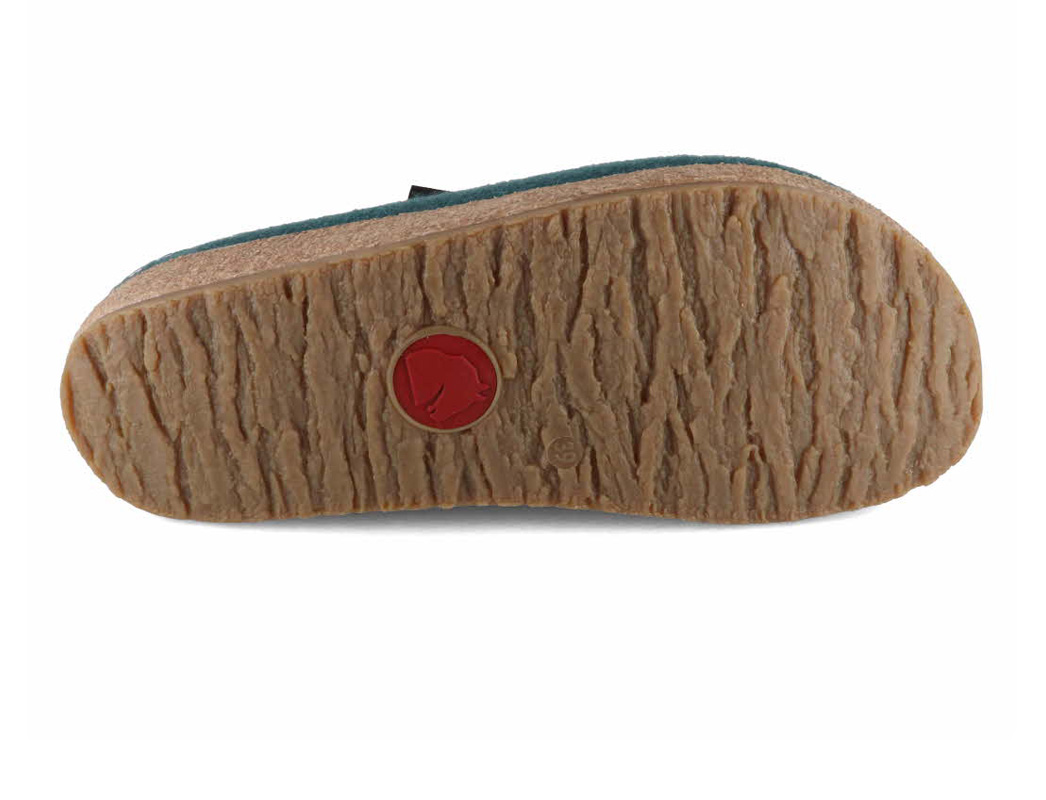 HAFLINGER Wool Clogs | Grizzly Franzl, Pine Green | Fre
