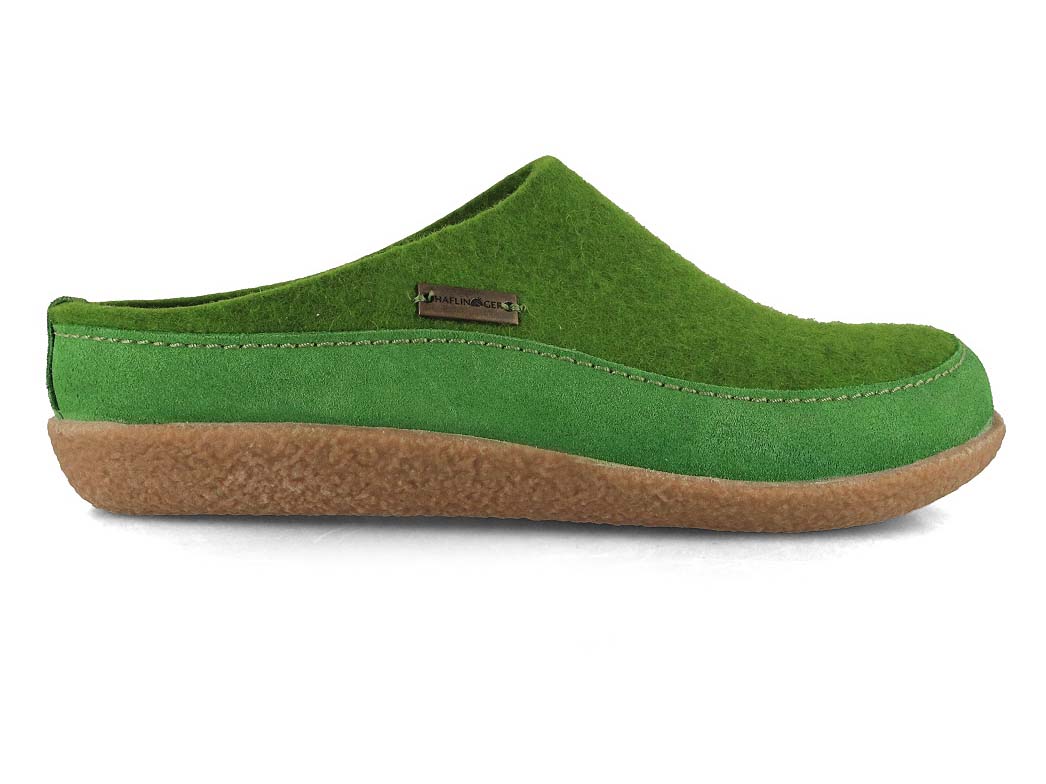 HAFLINGER Men Women Felt Clogs |Blizzard Skane, Green
