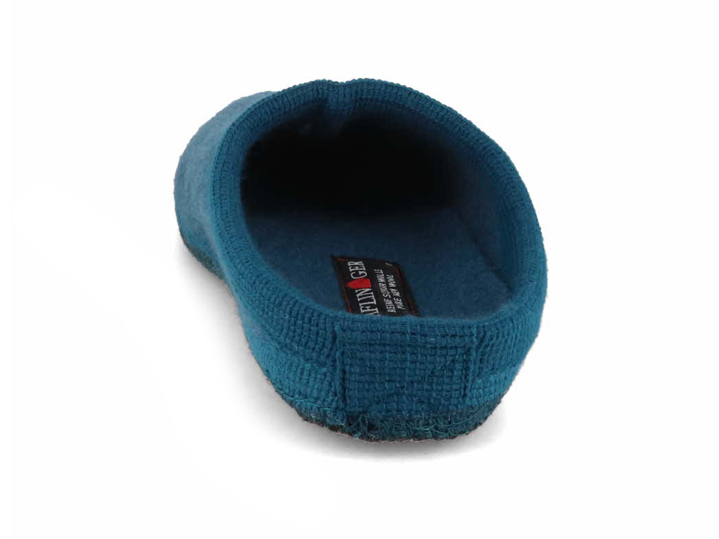 HAFLINGER Unisex Felt Slippers | Alaska, Turquoise | Fr