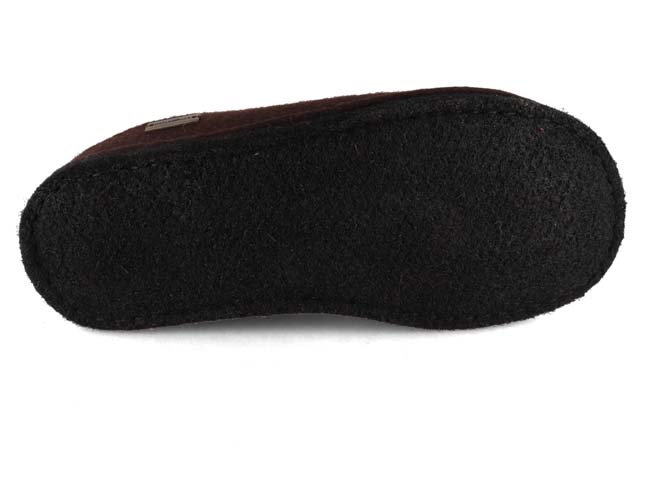 HAFLINGER Men Women Felt Slippers|Flair Soft, Espresso|
