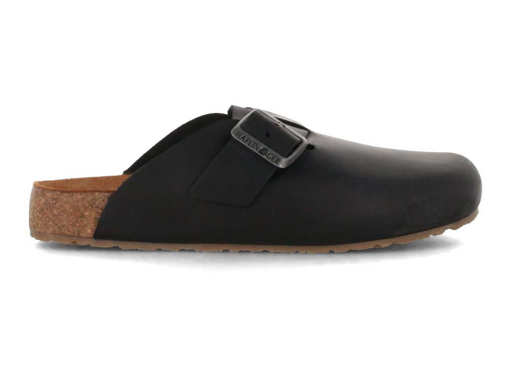 HAFLINGER Women Men Leather Clogs | Porto, Black