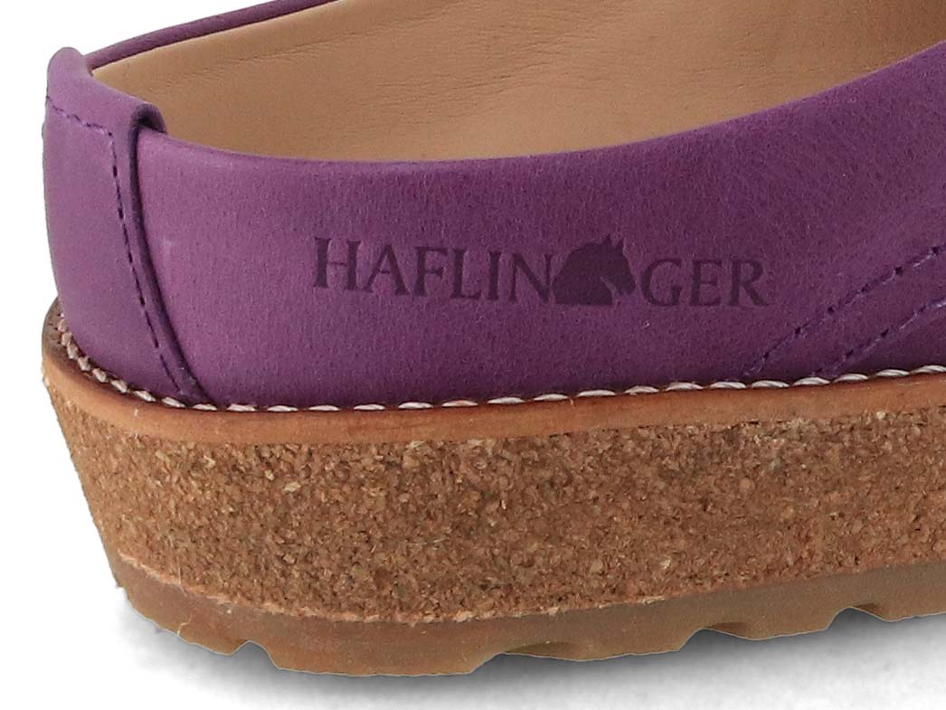 HAFLINGER Leather Clogs | Travel Classic, Violet