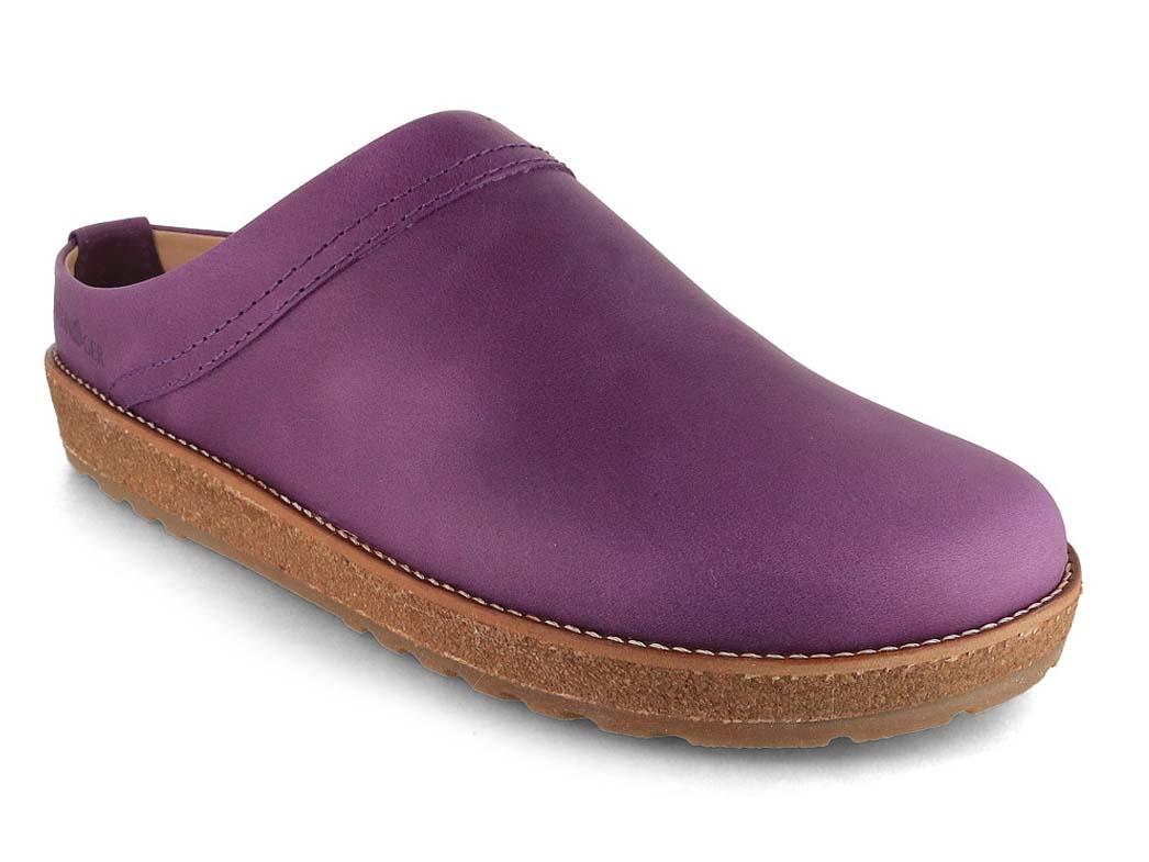 HAFLINGER Leather Clogs | Travel Classic, Violet