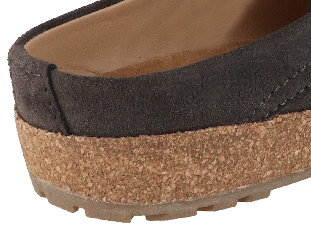 HAFLINGER Men Women Nubuck Clogs | Malmö, Graphite|