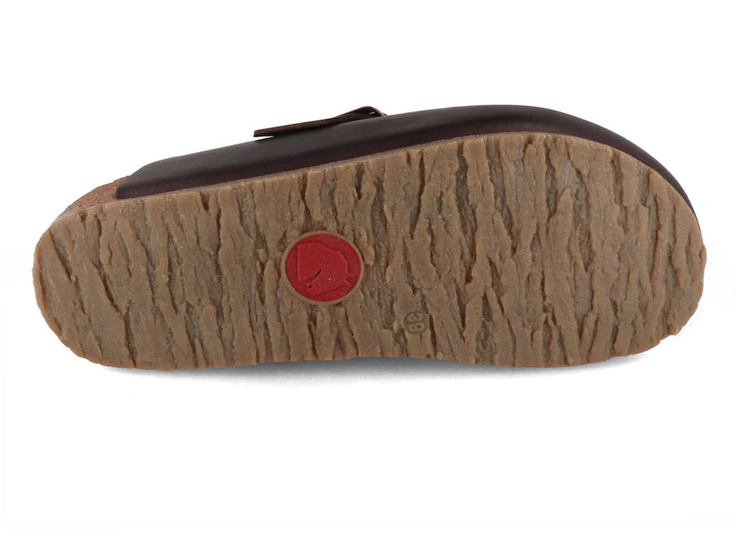 HAFLINGER Leather Clogs | Porto , Dark Brown