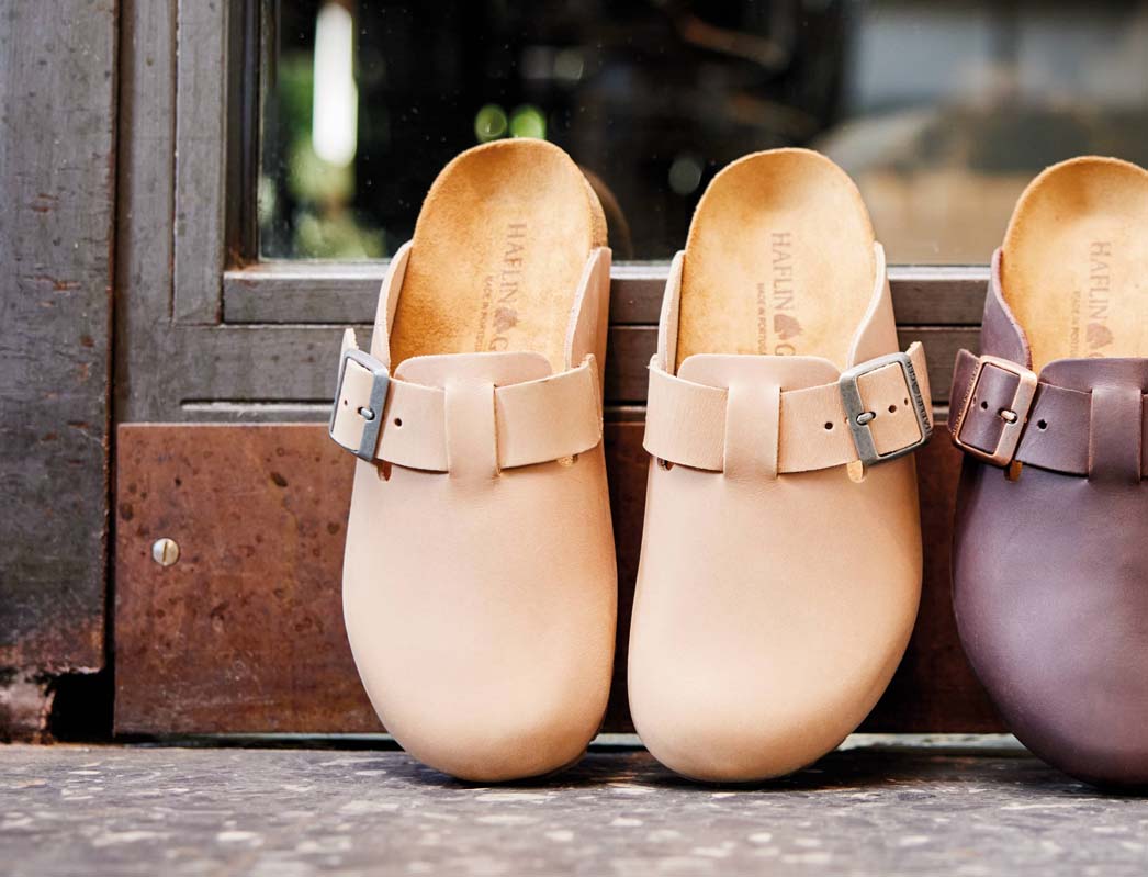 HAFLINGER Leather Clogs | Porto, Taupe