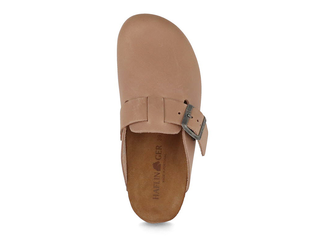 HAFLINGER Leather Clogs | Porto, Taupe
