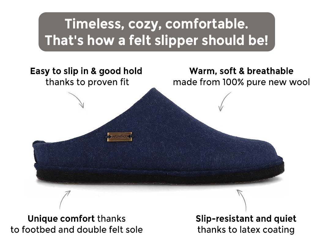 HAFLINGER | Wool Felt Slipper Flair Soft, Jeans | Expre