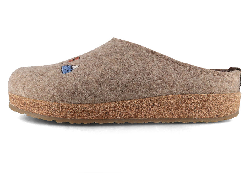 HAFLINGER Unisex Felt Clogs | Grizzly Wanderlust, Turf