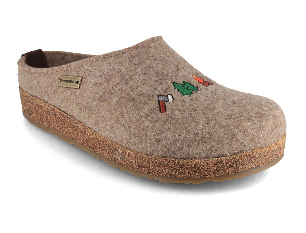 HAFLINGER Unisex Felt Clogs | Grizzly Wanderlust, Turf