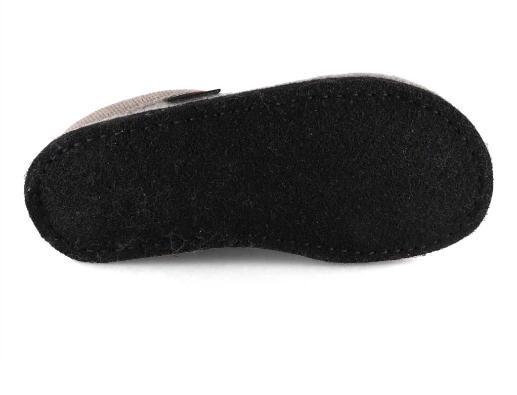 HAFLINGER wool slippers | Flair Olaf, stone cream